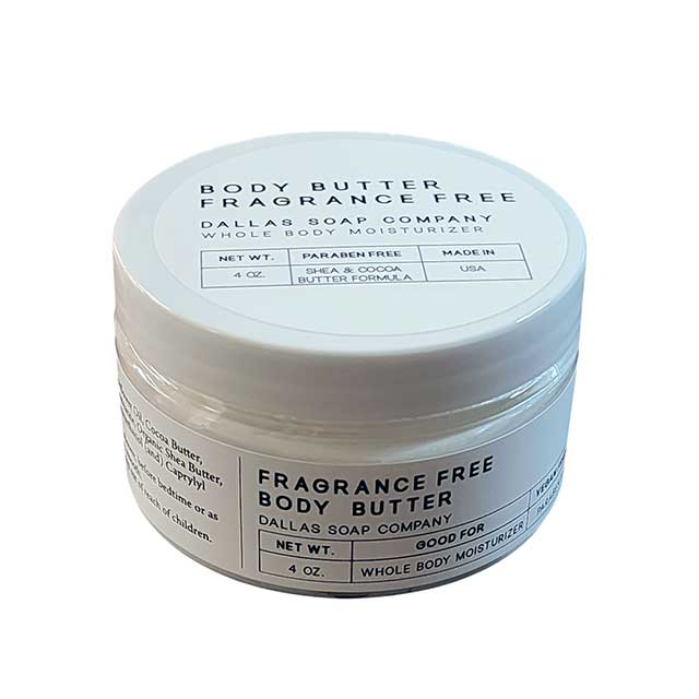 Fragrance Free Body Butter – Dallas Soap Company